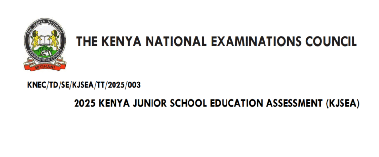 KJSEA 2025 Grade 9 Assessment Papers – Free Download
